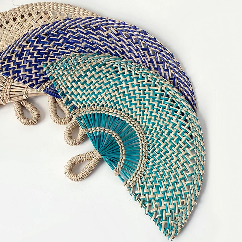 Nordic Straw Fan Shape Pendant African Pastoral Sea Grass Handmade ...