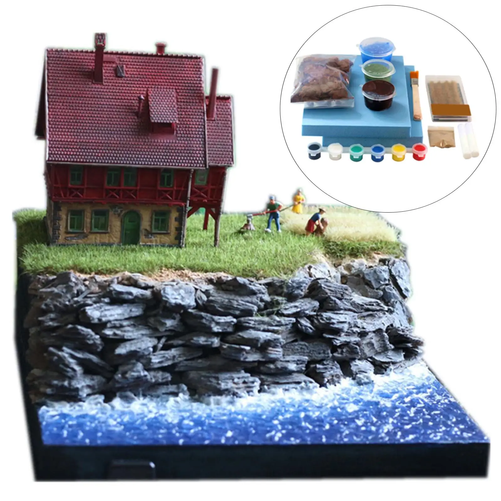 DIY-Model-Railroad-Scenery-Crafts-Building-Kit-Minaiture-War-Game ...