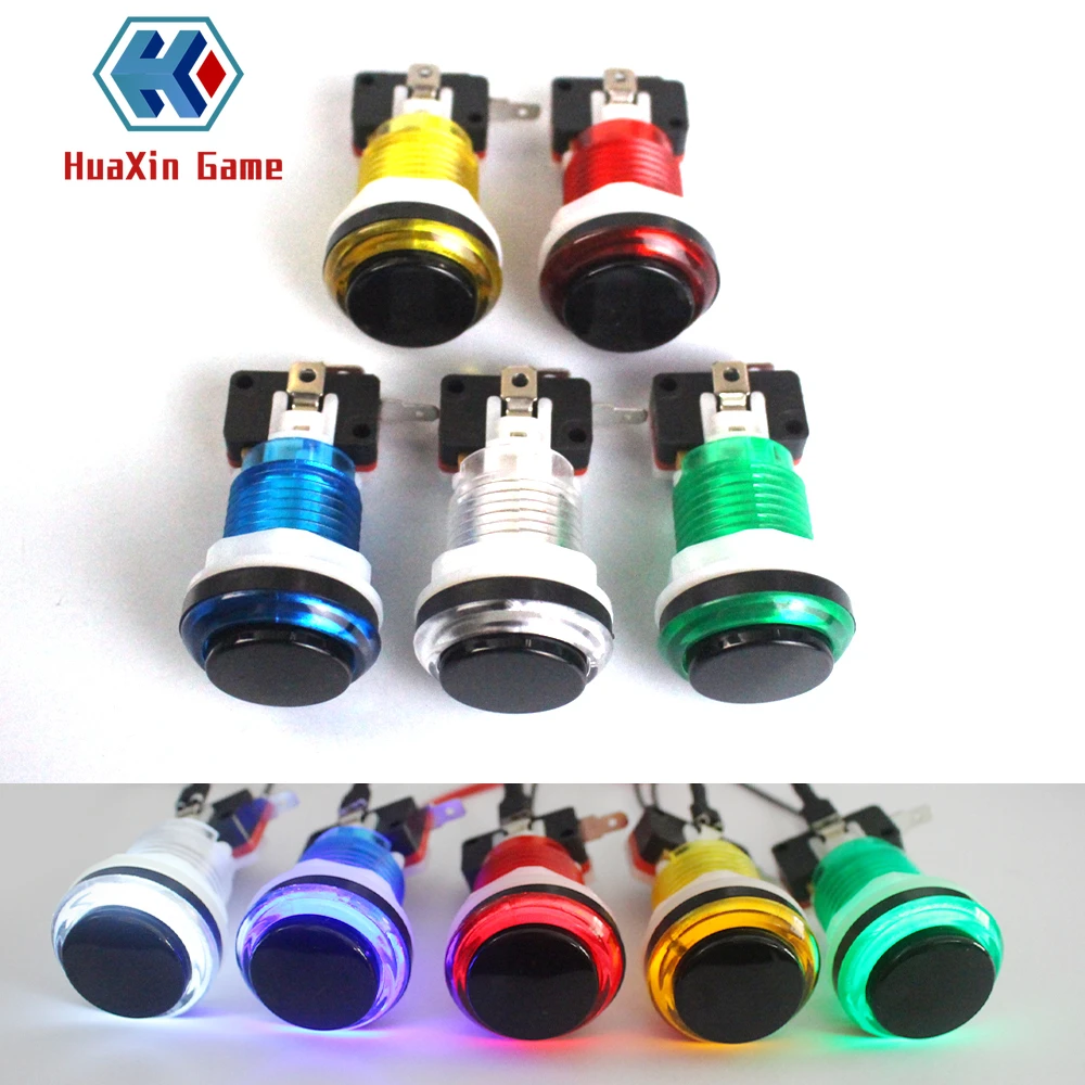 8 Led Arcade Buttons Pandora | Arcade Game Push Button Switch - 28mm ...