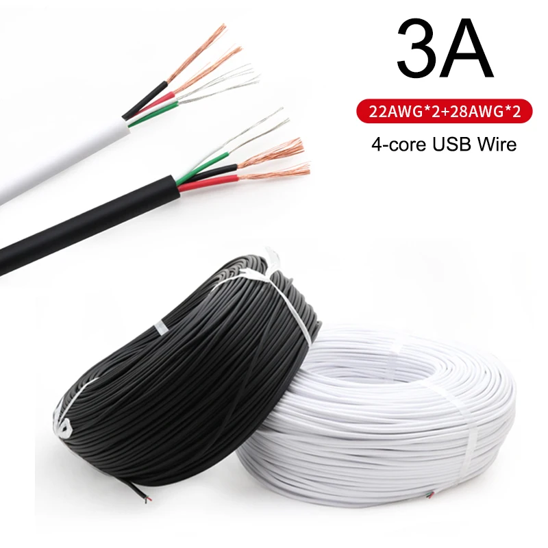 2M-10M-4-Core-Flexible-Cable-USB-3A-Data-Connector-Cable-Type-C-Mobile ...