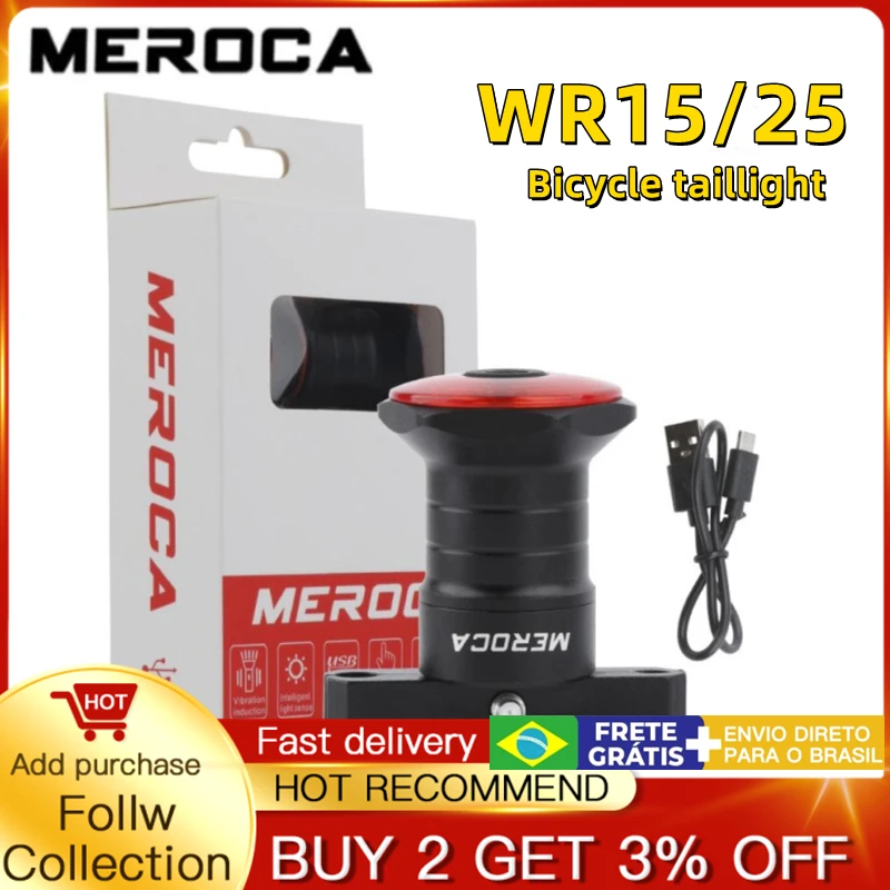 MEROCA Bike Taillights Bicycle Smart Sensing Brake Light IPX6 ...