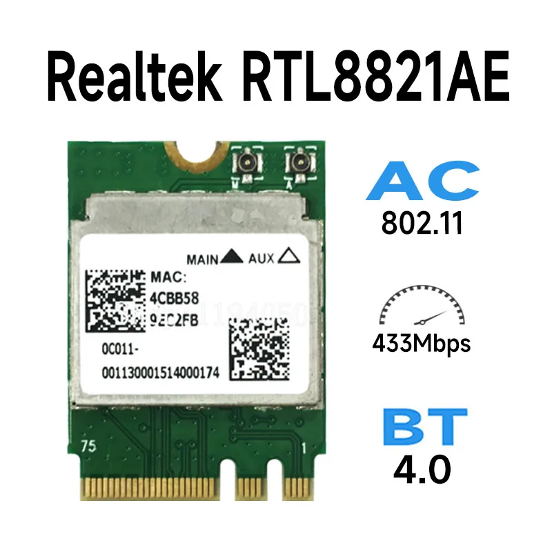 802-11ac-RTL8821AE-WiFi-Wireless-4-0Bluetooth-Card-RTL8821AENF-RTK ...