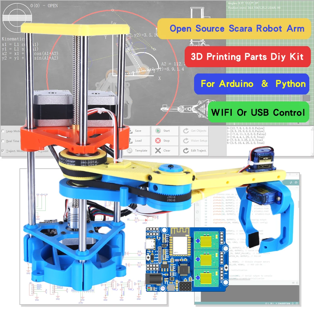Multi-Axis-Scara-Robot-Arm-3D-Printing-Manipulator-Model-for-UNO-Zero ...
