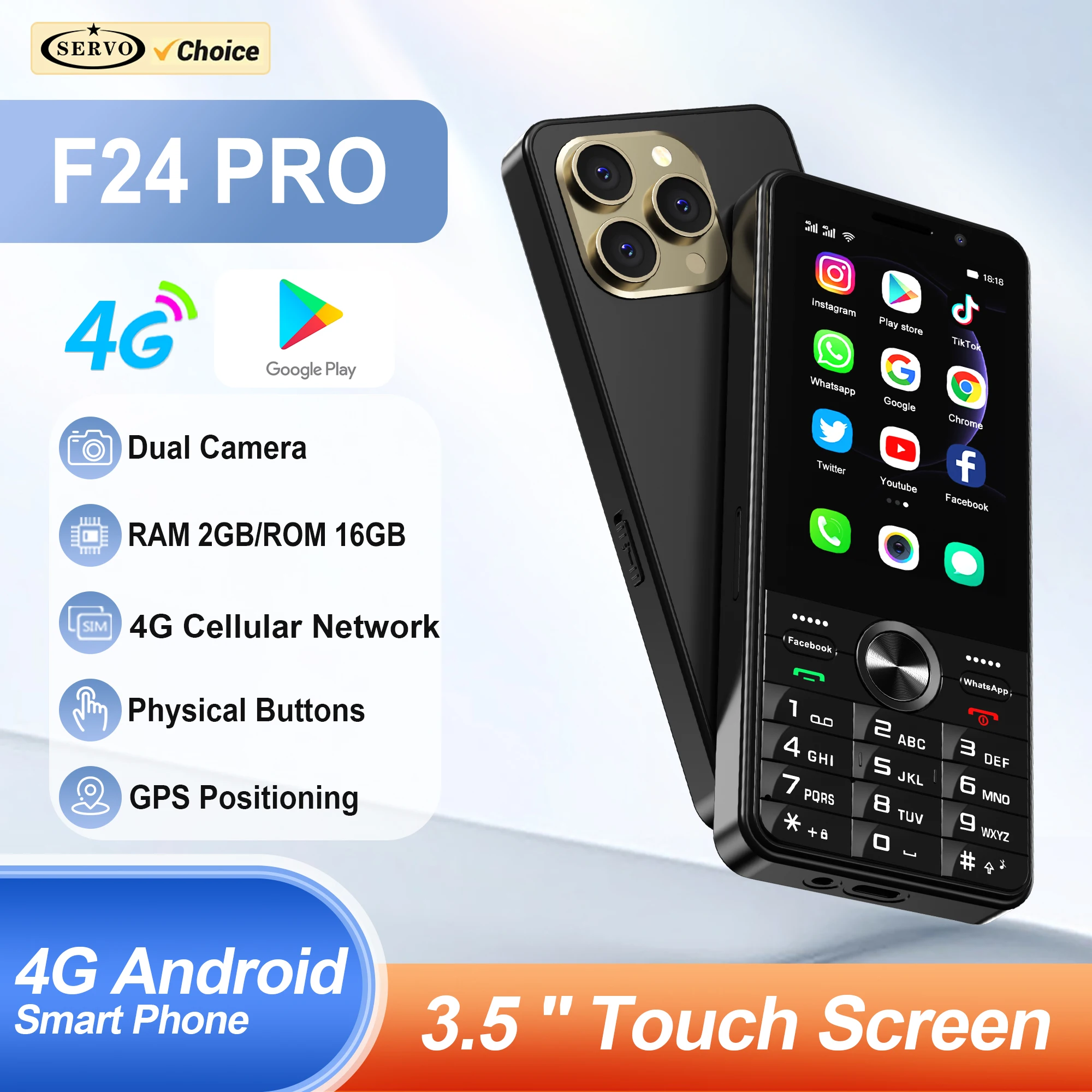 2025-nuevo-SERVO-F24Pro-4G-LTE-Android-Smartphone-2GB-RAM-16GB-ROM-Play ...