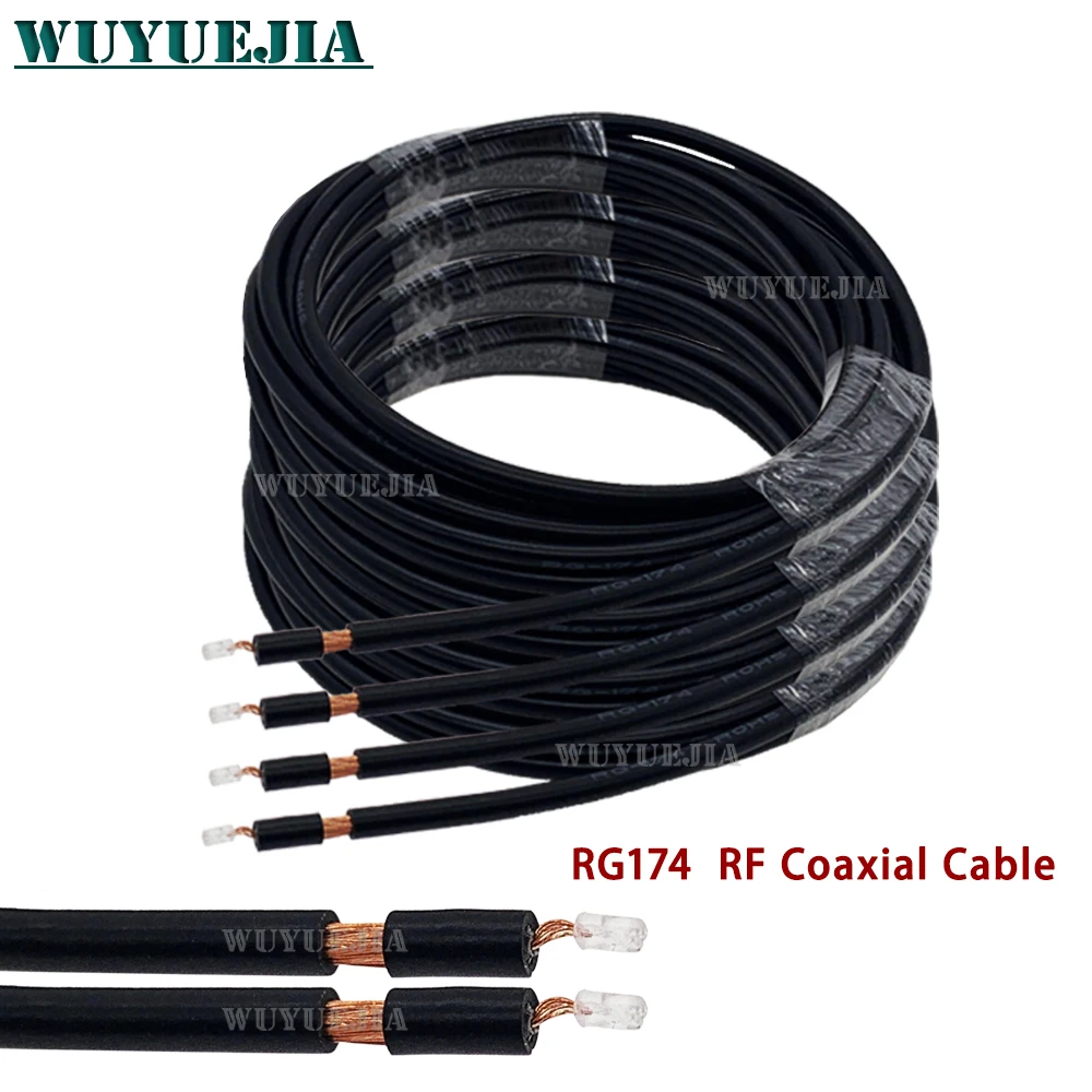 RG174 케이블 커넥터 와이어 RG-174 RF 동축 케이블 50 Ohm 1M/5M/10M/20M/30M/50M/100M ...