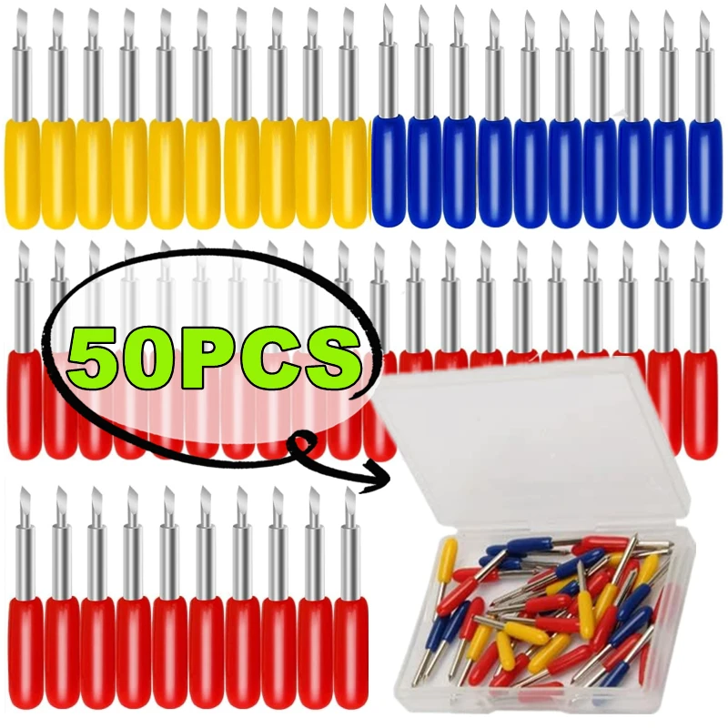 50PCS-30-45-60-Degrees-Replacement-Blades-For-Roland-Cricut-Plotter-Blade-Knife-Cutter-Blades ...