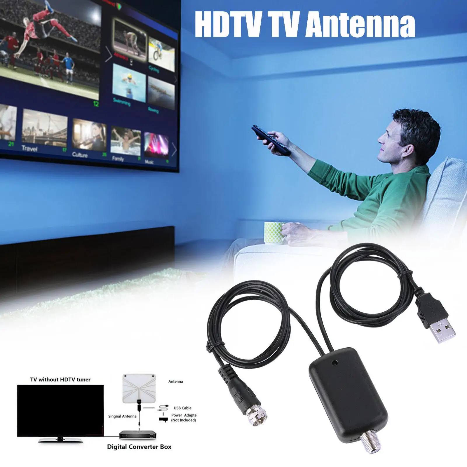 Tv-Antenna-Signal-Amplifier-Booster-Convenience-Easy-Installtion ...