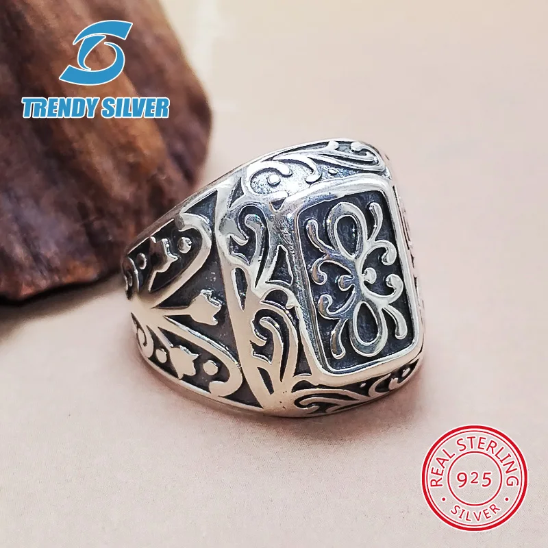luxury-Mens-Man-rings-real-925-sterling-silver-certified-plain-original ...