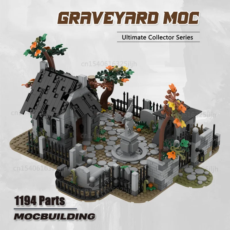 Halloween-Toys-Graveyard-MOC-Building-Block-Tombstone-Model-DIY ...