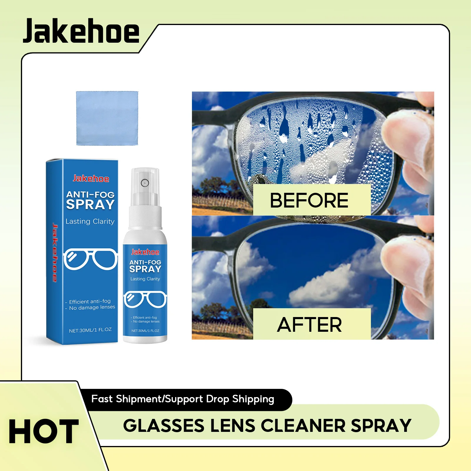 Glasses Lens Cleaner Spray Scratch Removal Portable Eyeglass Polish Oil ...
