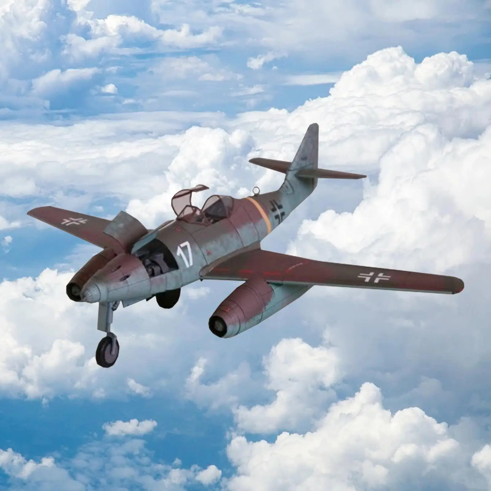 1-33-Scale-German-ME-262-Fighter-Plane-DIY-Handcraft-Paper-Model-Kit ...