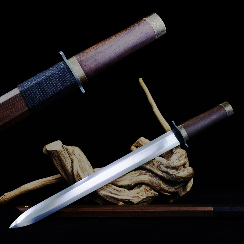 Chinese-Short-Swords-Rosewood-Sheath-Carbon-Steel-Handforged-Blade ...