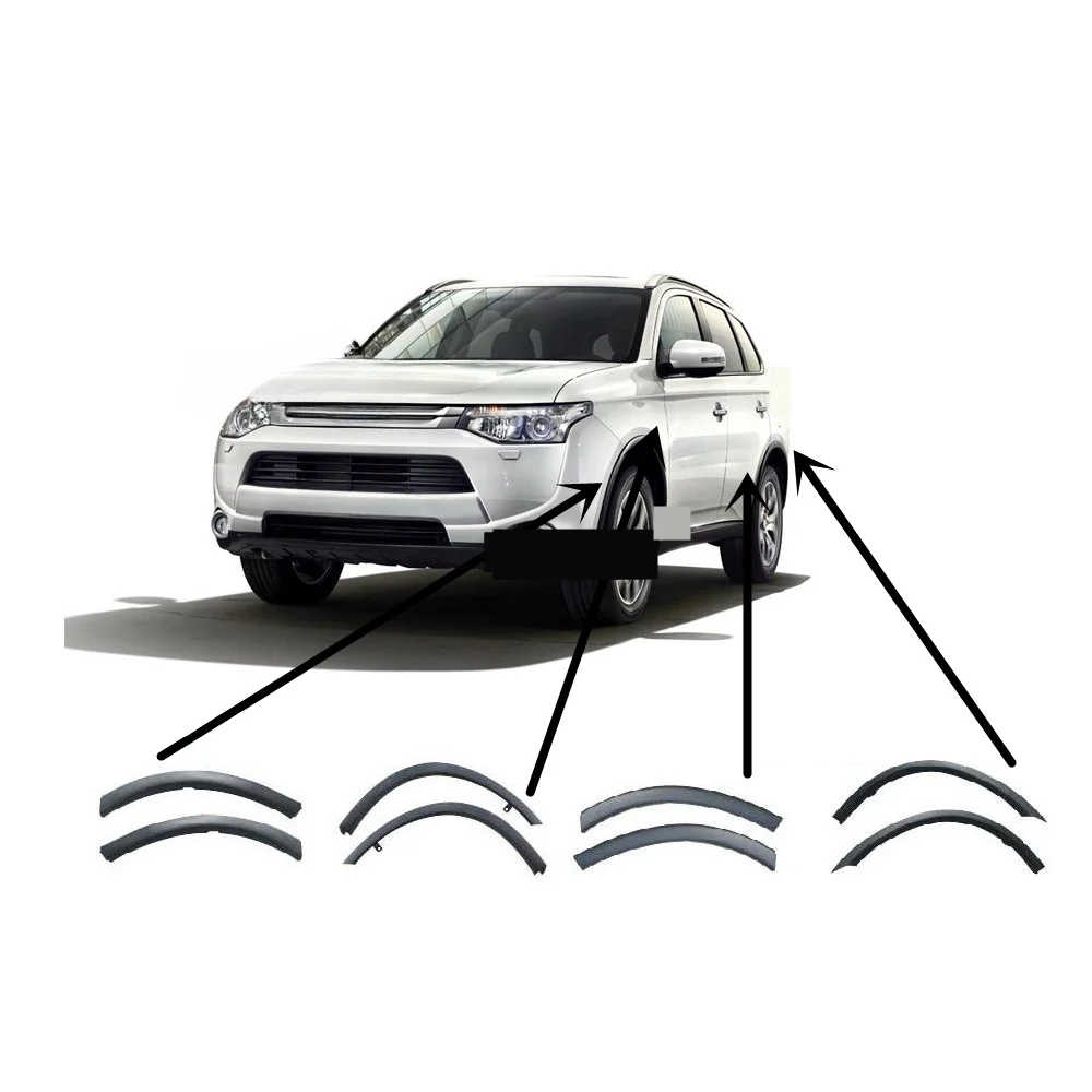 8 Pieces Bumper Eyebrow for Outlander Front Wheel Apron Rear Wheel ...