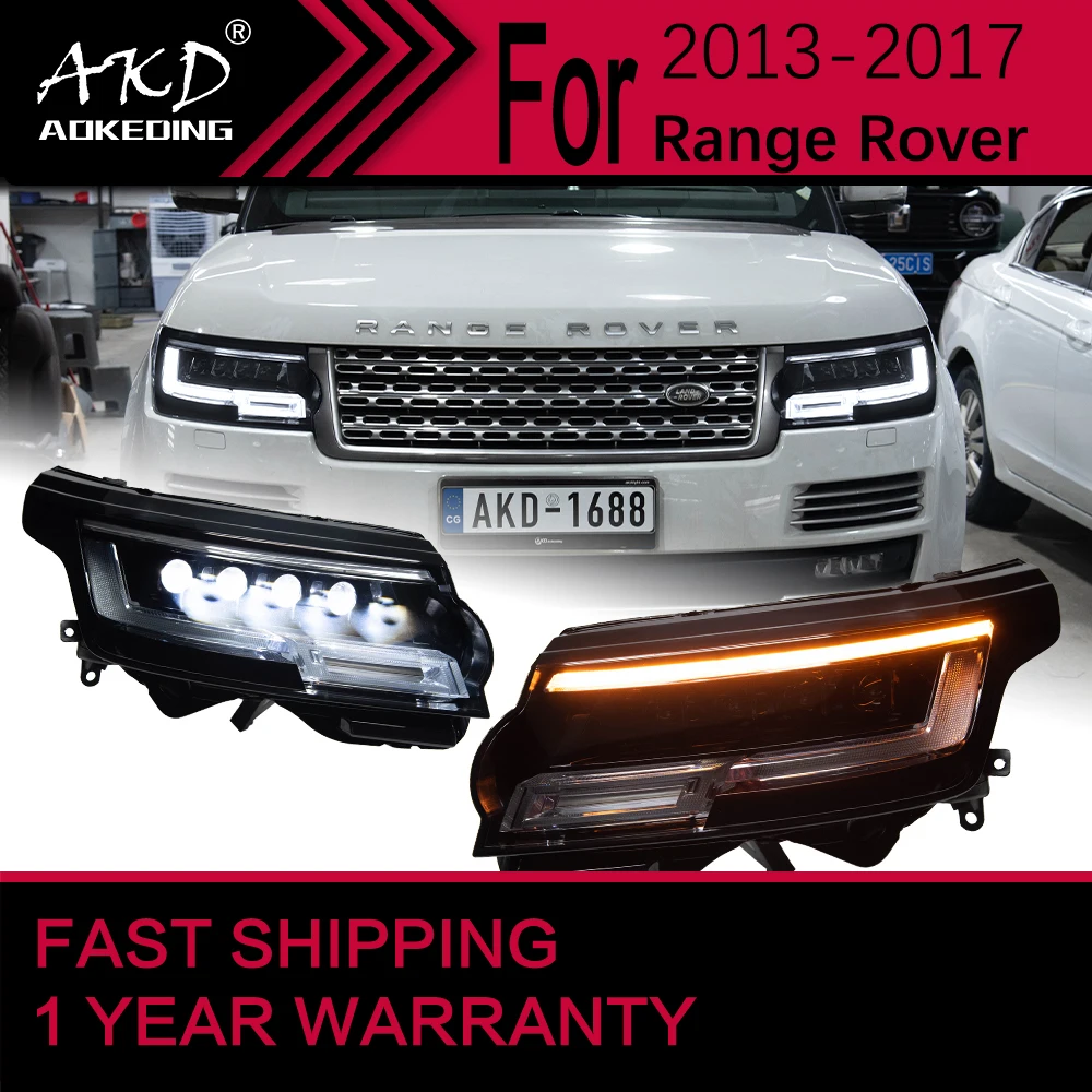 Car-Lights-for-Land-Range-Range-Rover-LED-Headlight-2013-2017-Range ...