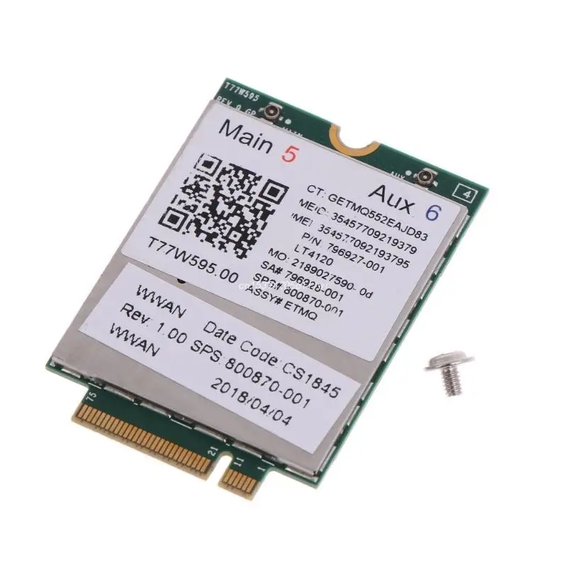 T77W595 4G LTE Wireless WWAN Module .2 PCIe Card for hp Elite x2 840 ...