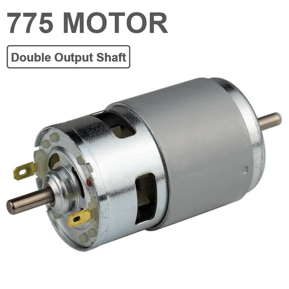 775 DC Motor 12V 24V Double Output Shaft Micro Motor Double Ball ...
