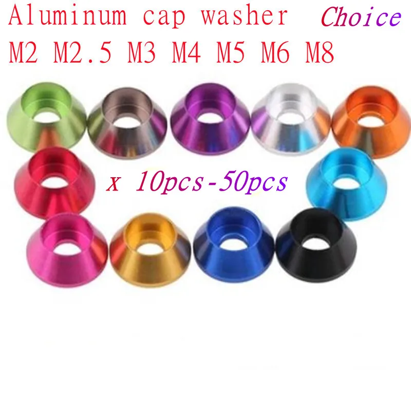 10pcs-50pcs-aluminum-cap-washer-m2-m2-5-M3-M4-M5-M6-M8-Corlorful ...