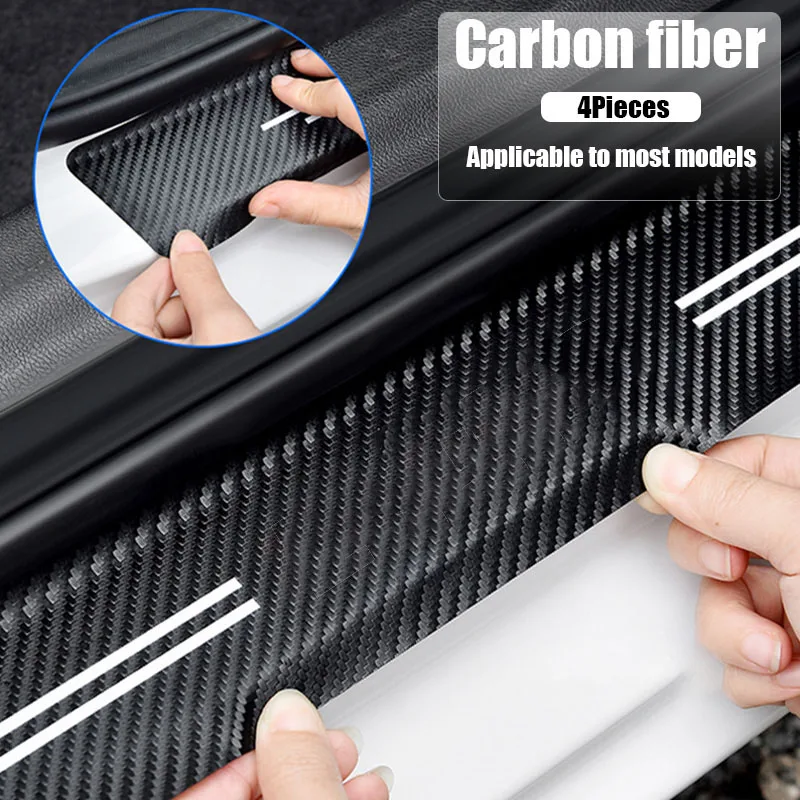 Car-Door-Sill-Protector-Stickers-Carbon-Fiber-Threshold-Strip-for-KIA ...