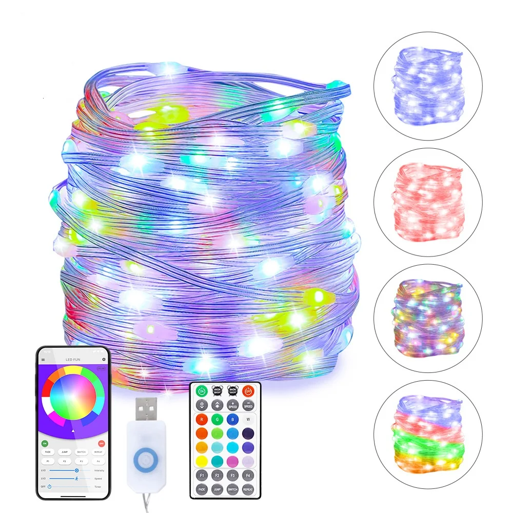 Christmas Decoration Dream Color Curtain Lights APP Control LED Pixel ...