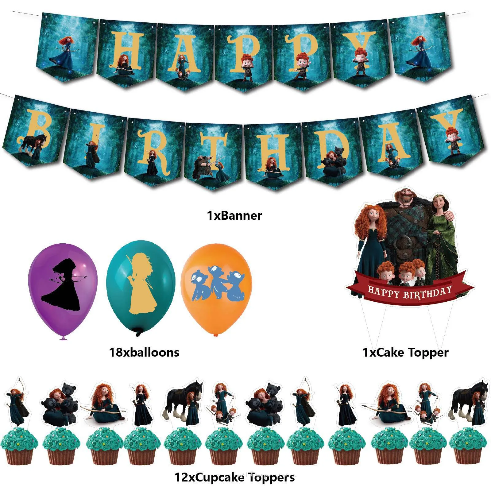 Disney Brave Birthday Banner