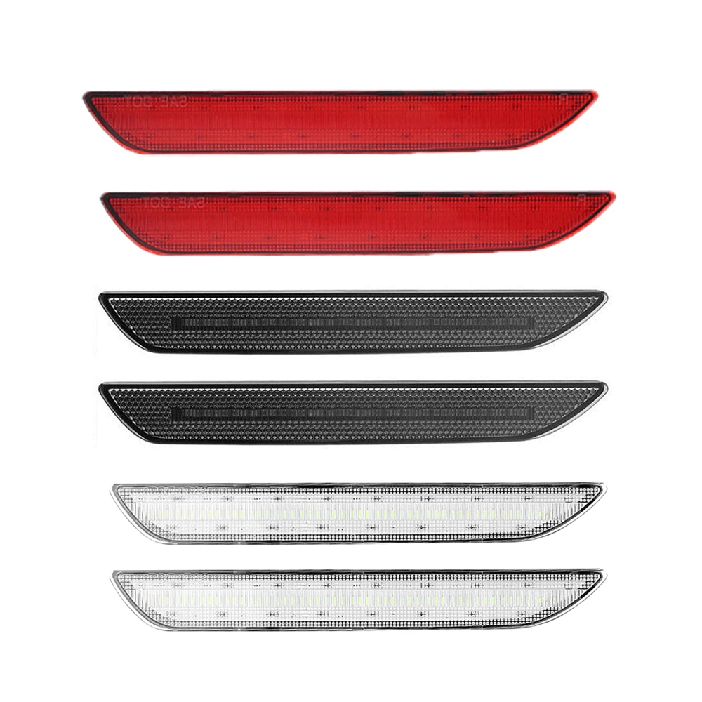 1 Pair 12v White/red Led Rear Side Marker Lights Auto Light Accessories ...