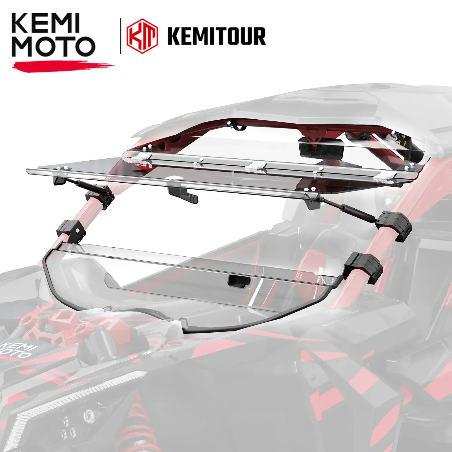 UTV-PC-Clear-1-4-Thick-Polycarbonate-Flip-Windshield-Scratch-Resistant ...