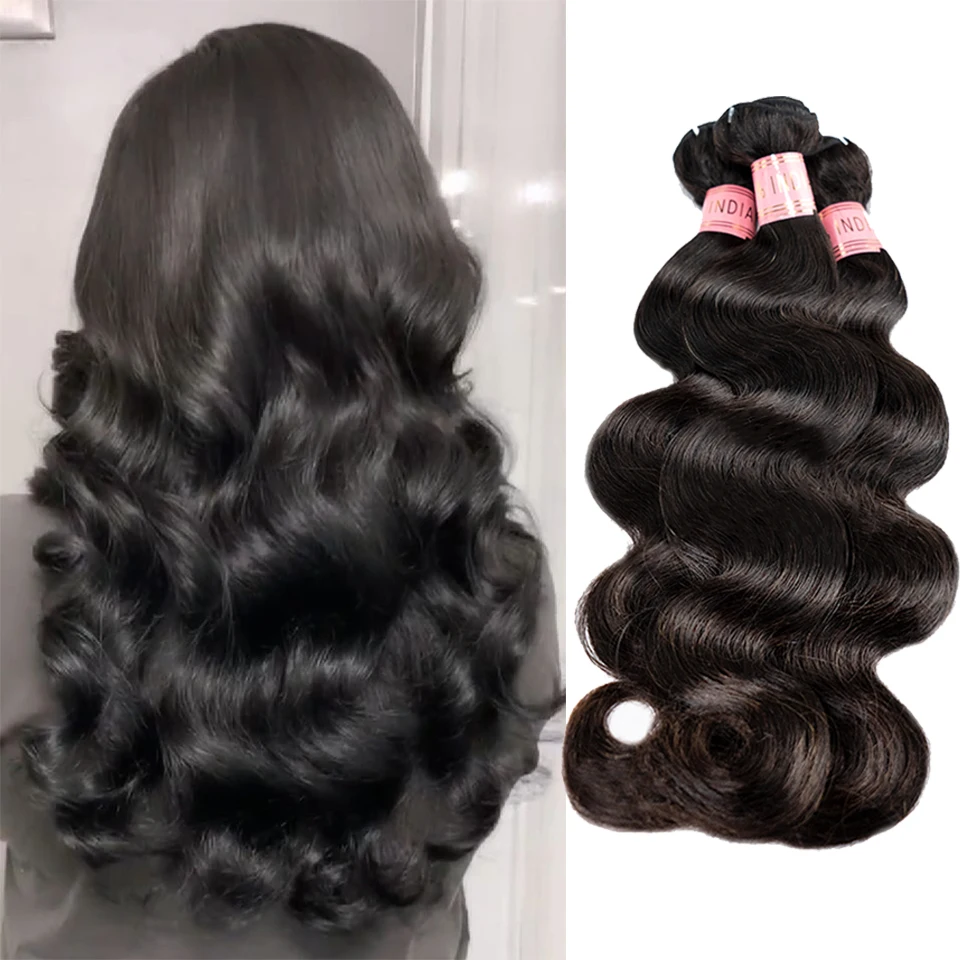 Human-Hair-Bundles-with-Closure-Body-Wave-100-Brazilian-Virgin-Remy ...