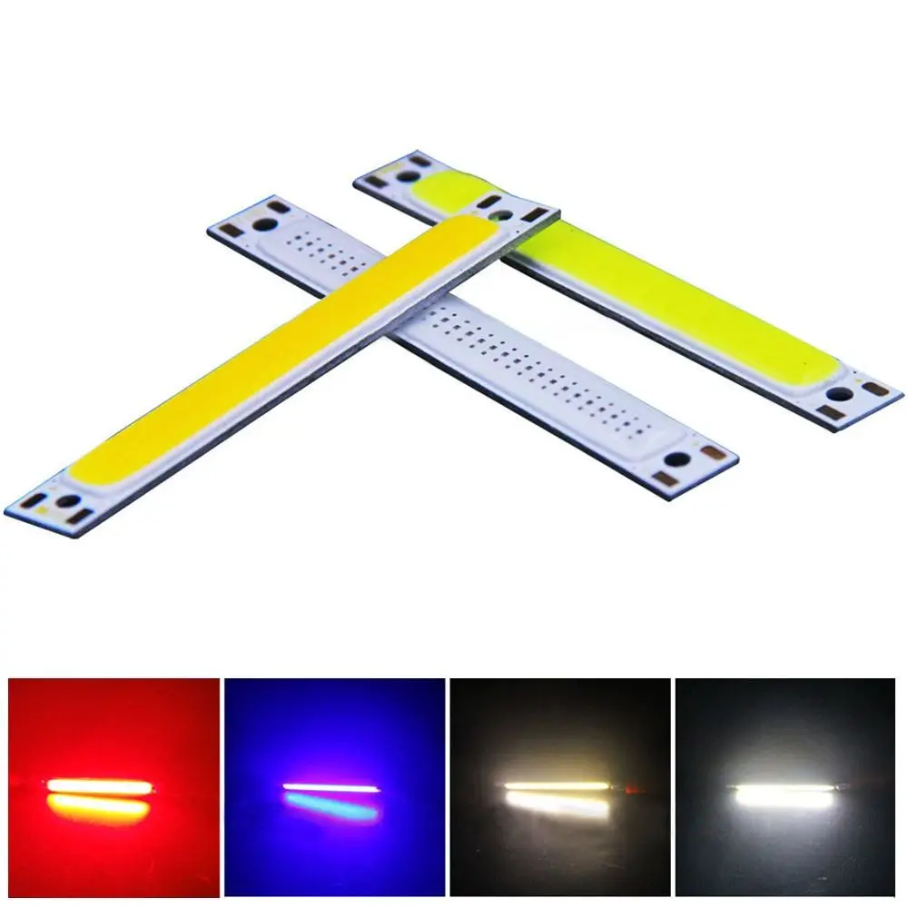 hot 3.7V LED COB Strip Light 60x8mm 1W 3W Emitting Diod Warm Red White ...
