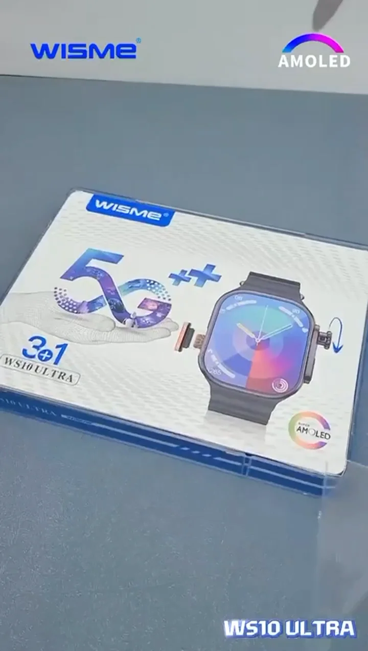 Wisme WS10 Ultra Android Smart Watch 8GB RAM 128GB ROM 180 Degree Rotating Camera 2.01 inch Big ...