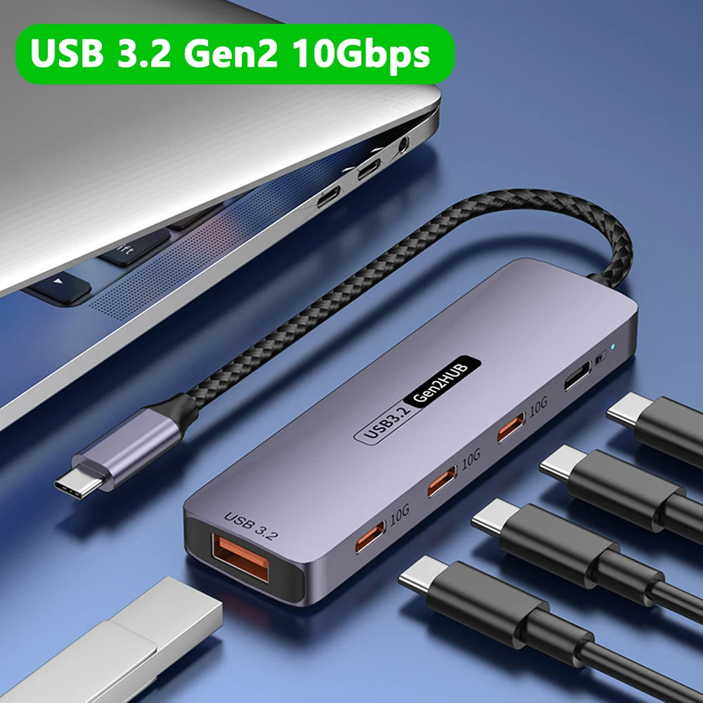 10Gbps-USB3-2-Gen2-HUB-USB-C-Splitter-Hub-10Gb-for-PC-Laptop-MacBook ...
