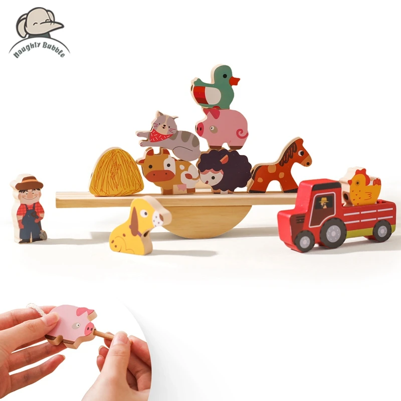 Montessori-Sensory-Toys-For-Babies-Farm-Animals-Thread-Stacked-Toys ...