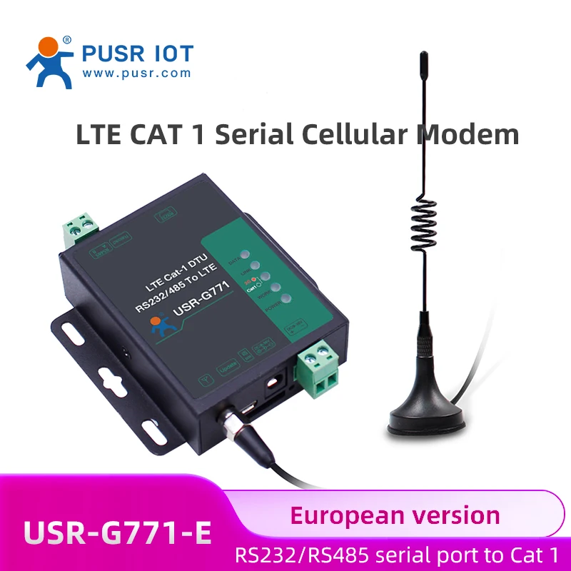 PUSR módem móvil Industrial M2m LTE CAT 1, serie Europa, RS485, RS232 ...