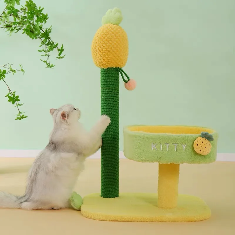 Cat-Small-Climbing-Frame-Gold-Gradient-Layer-Cute-Grinding-Claws-Sisal ...