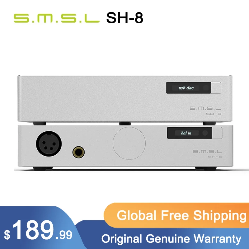 SMSL SH-8 풀 밸런스드 데스크탑 HIFI 헤드폰 파워 앰프 고성능 RCA/XLR 입력 - 티몬