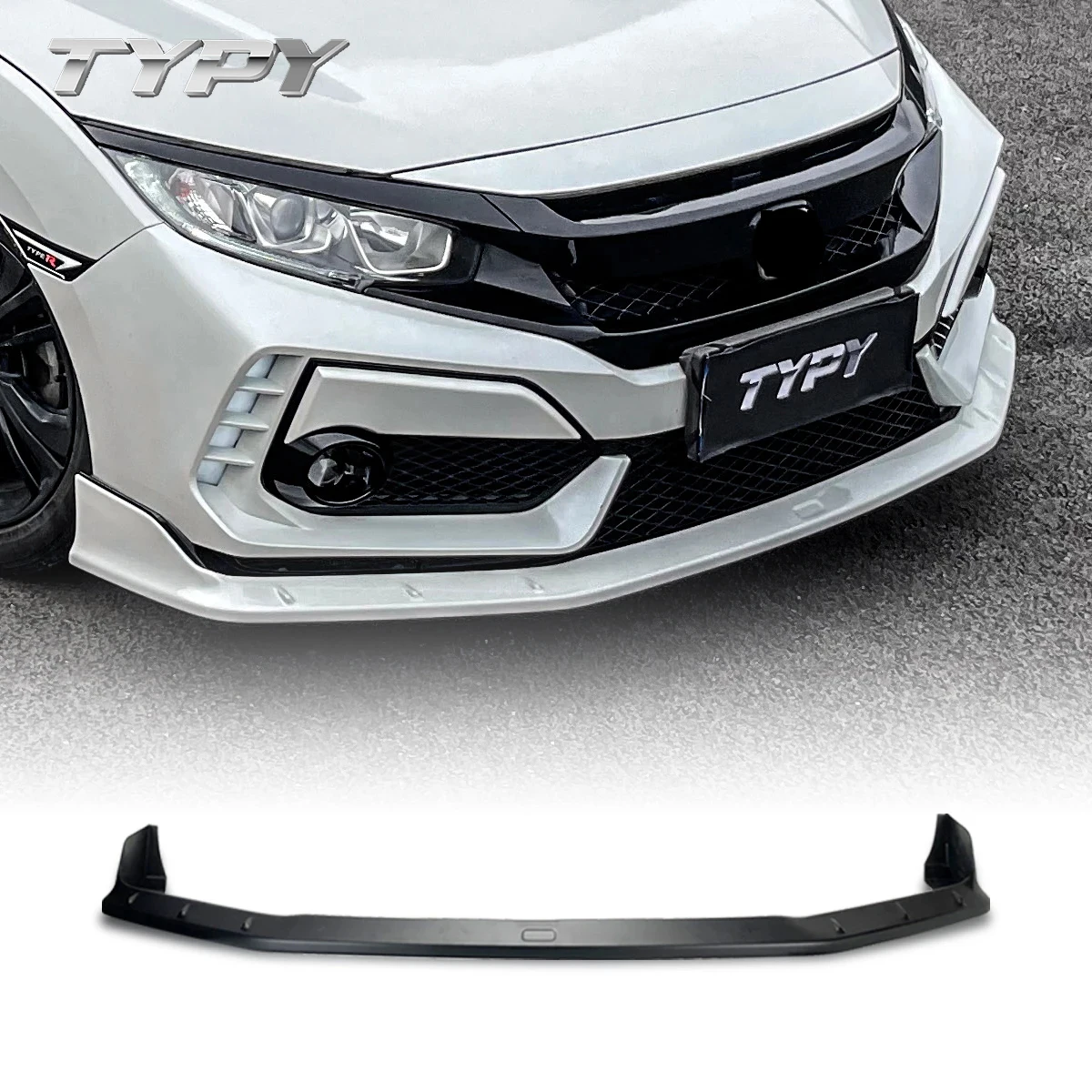 Front Bumper Lip Spoiler para Honda Civic 10th Gen Mugen Estilo ...