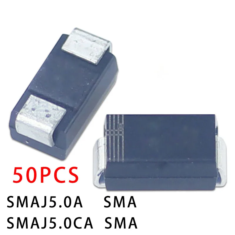 50PCS/LOT SMAJ5.0A SMAJ5.0CA 5V AE WE SMA DO-214AC TVS Transient Suppression Diode
