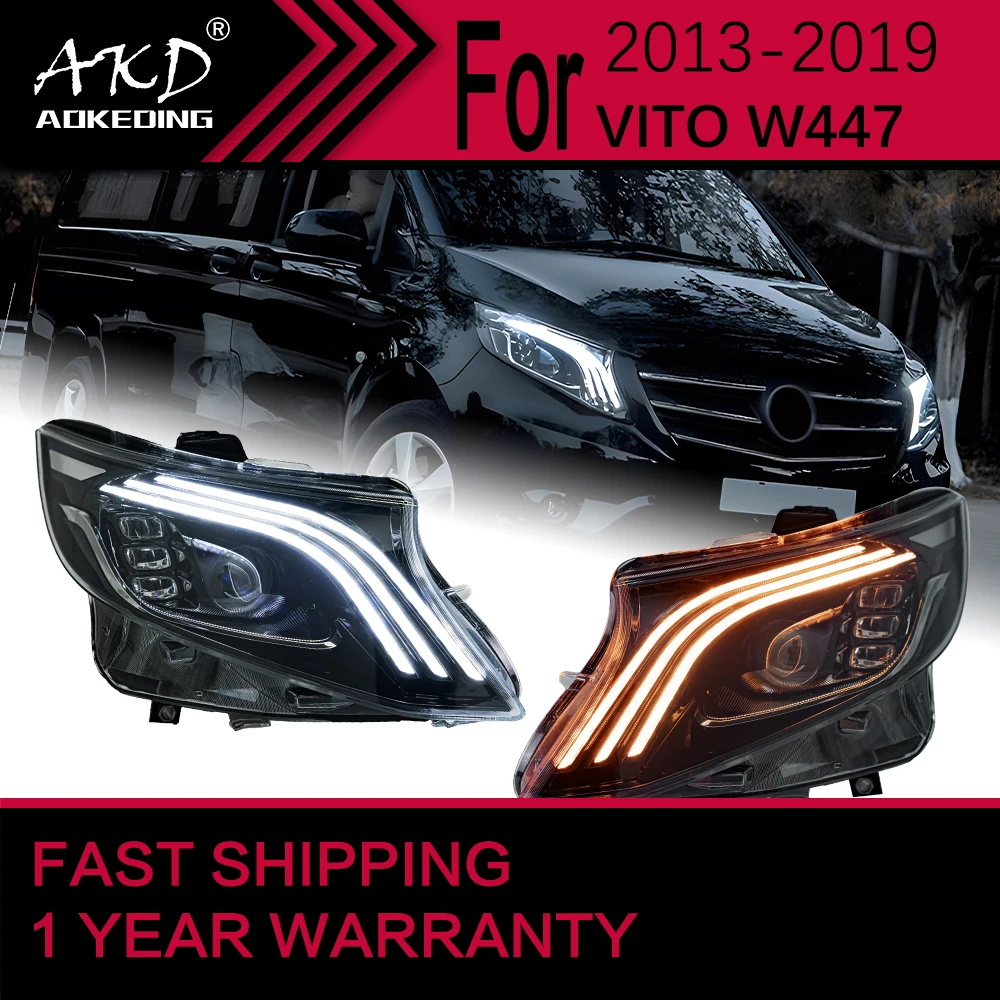 Car-Lights-for-Benz-VITO-LED-2013-2019-Headlight-W447-V260-Head-Lamp ...