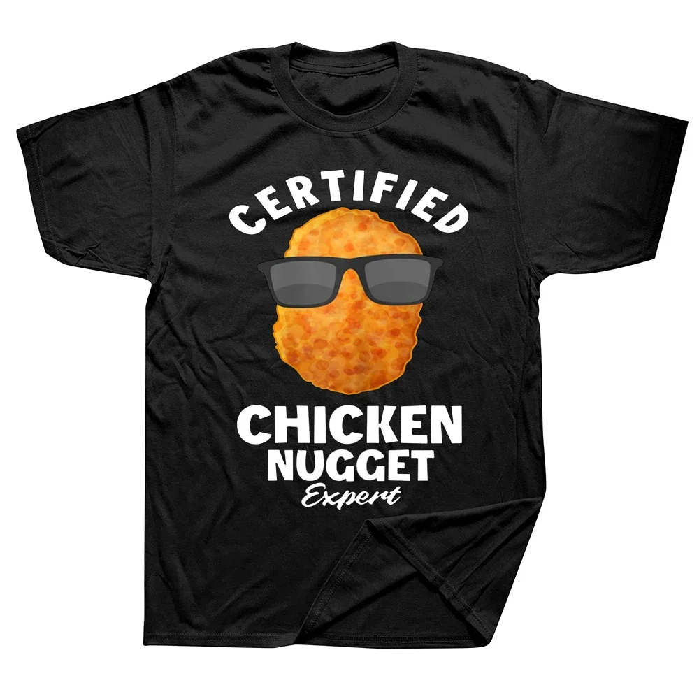 Certified Chicken Nugget Expert Funny T Shirts Cotton Streetwear Short ...