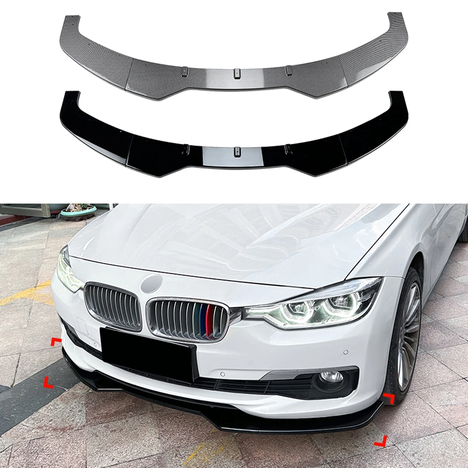 Car-Front-Spoiler-Lip-Lower-Flare-Splitter-Blade-For-BMW-3-Series-F30 ...