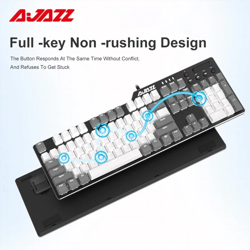 AJAZZ-AK35I-Alloy-Mechanical-Keyboard-Wired-Keyboard-Gaming-Keyboard ...