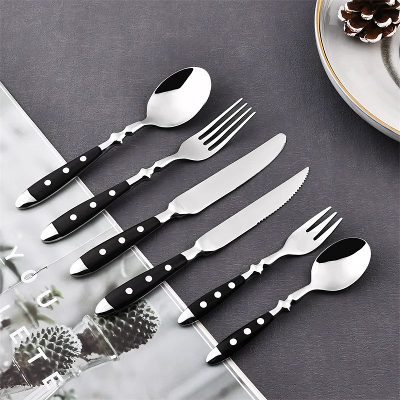 Hotel-Western-Cutlery-Sets-Stainless-Steel-Fork-Spoon-Knife-Full-Dish ...