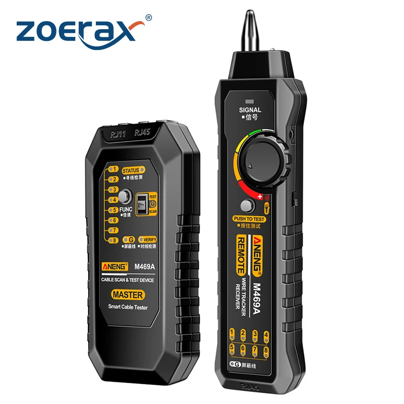 ZoeRax Wire Tester RJ45 RJ11 Cable Tracker Line Finder Multifunction ...