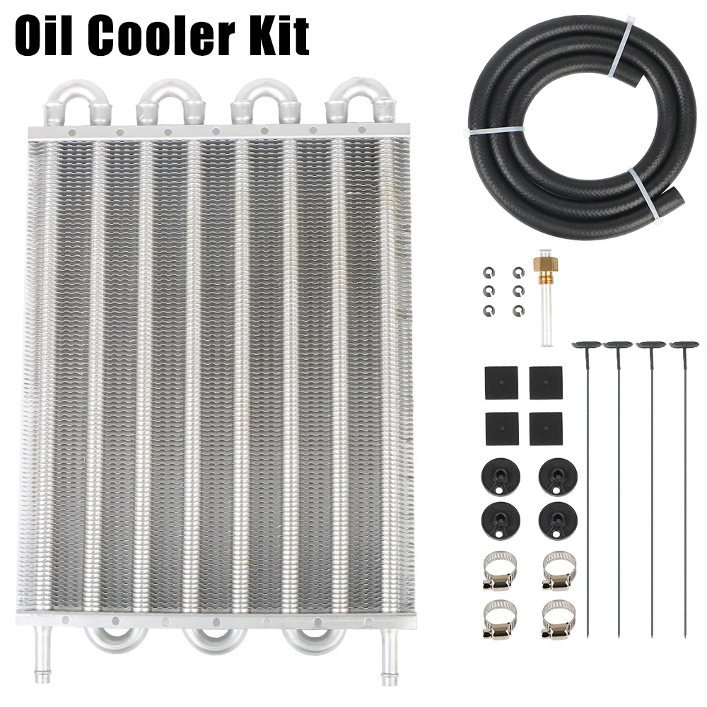 Engine-Oil-Cooler-Transmission-Radiator-With-Rubber-Tube-4-6-8-Row-Rear ...