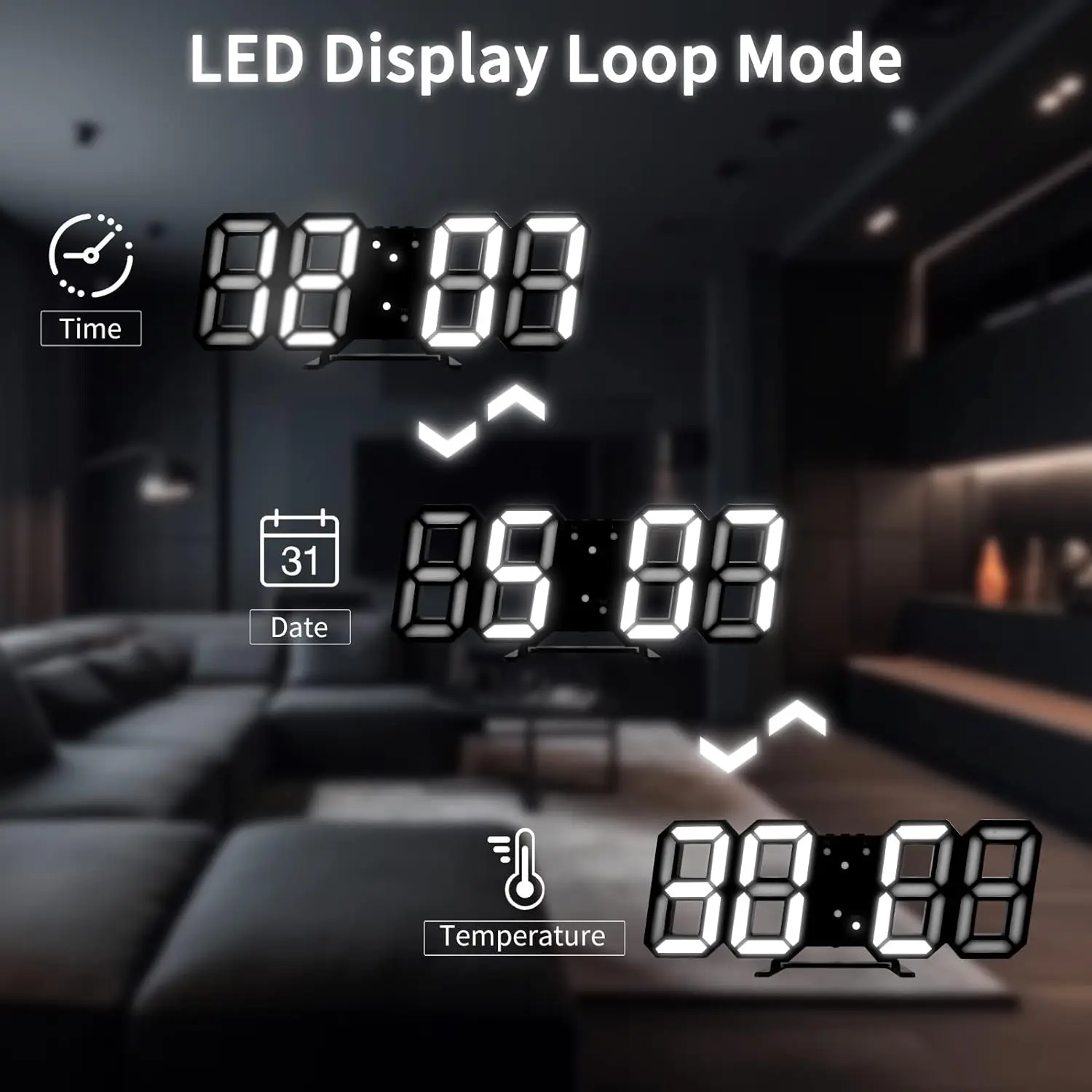 3D LED Digital Clock – TECH STORE HAVEN