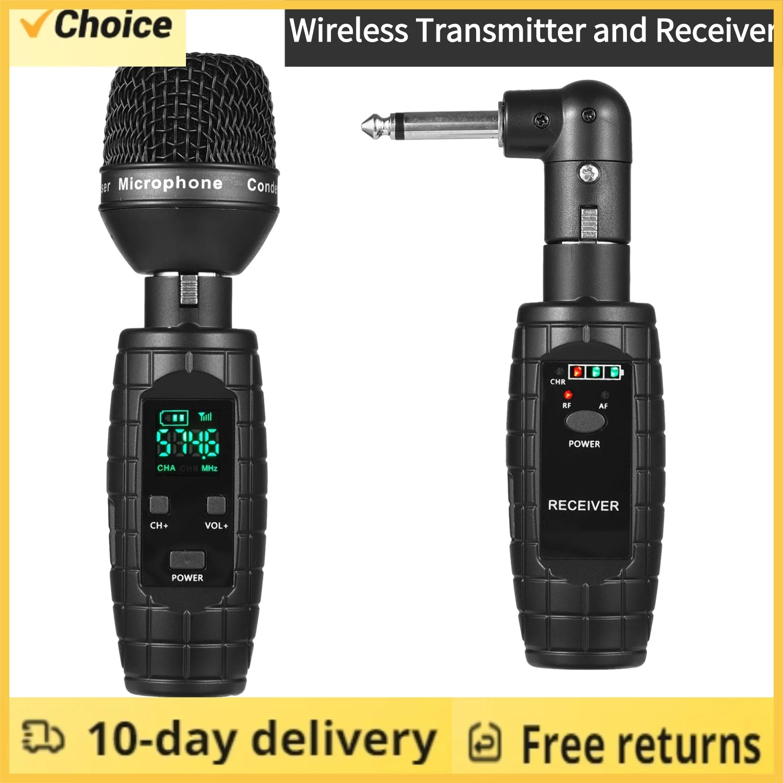 Wireless-Transmitter-and-Receiver-UHF-Wireless-Guitar-Transmitter ...