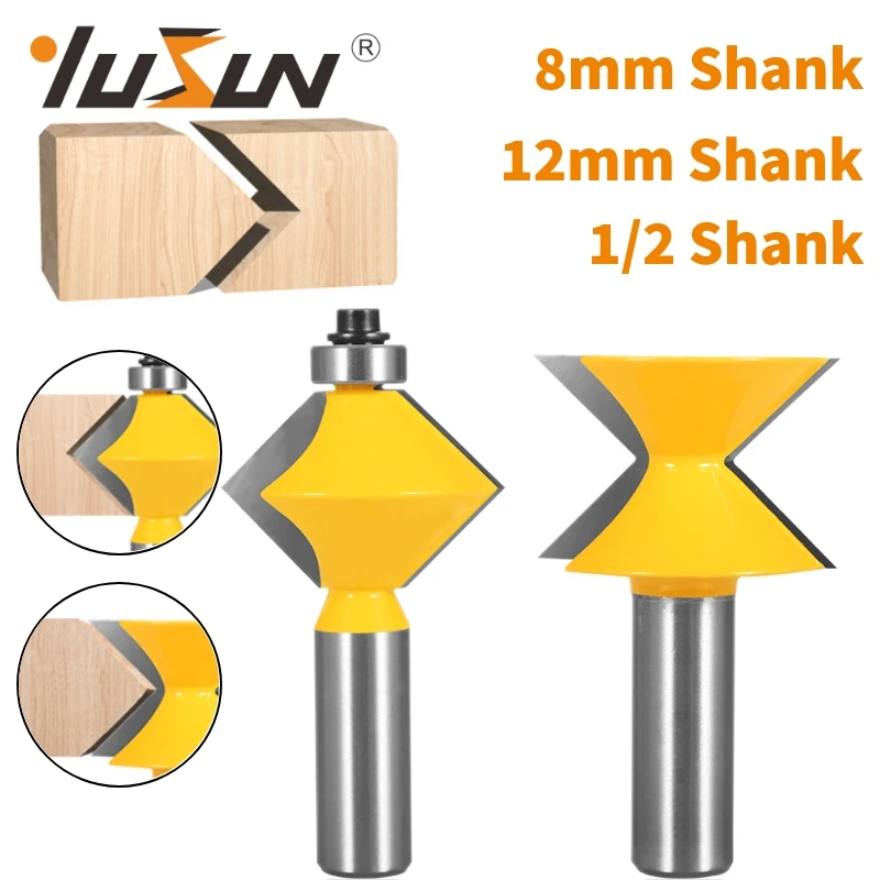 YUSUN 2PCS 90° Edge Banding Assembly Router Bit Woodworking Milling ...