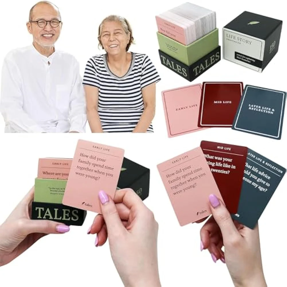 150Pcs-Intergenerational-Conversation-Cards-Know-Parents-Grandparents ...