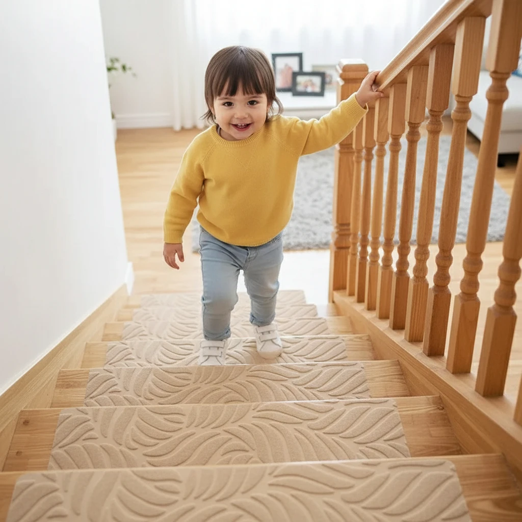 Washable Anti Slip Stair Treads Self Adhesive Carpet Runner Reliable ...