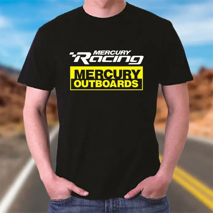 NEW MERCURY RACING MERCURY OUTBOARDS LOGO POWERSPORTS T SHIRT ...