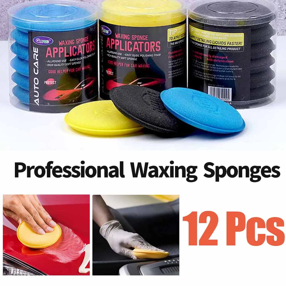 6Pcs-Car-Round-Waxing-Sponges-Polish-Pads-4-Inch-High-Density-Foam ...